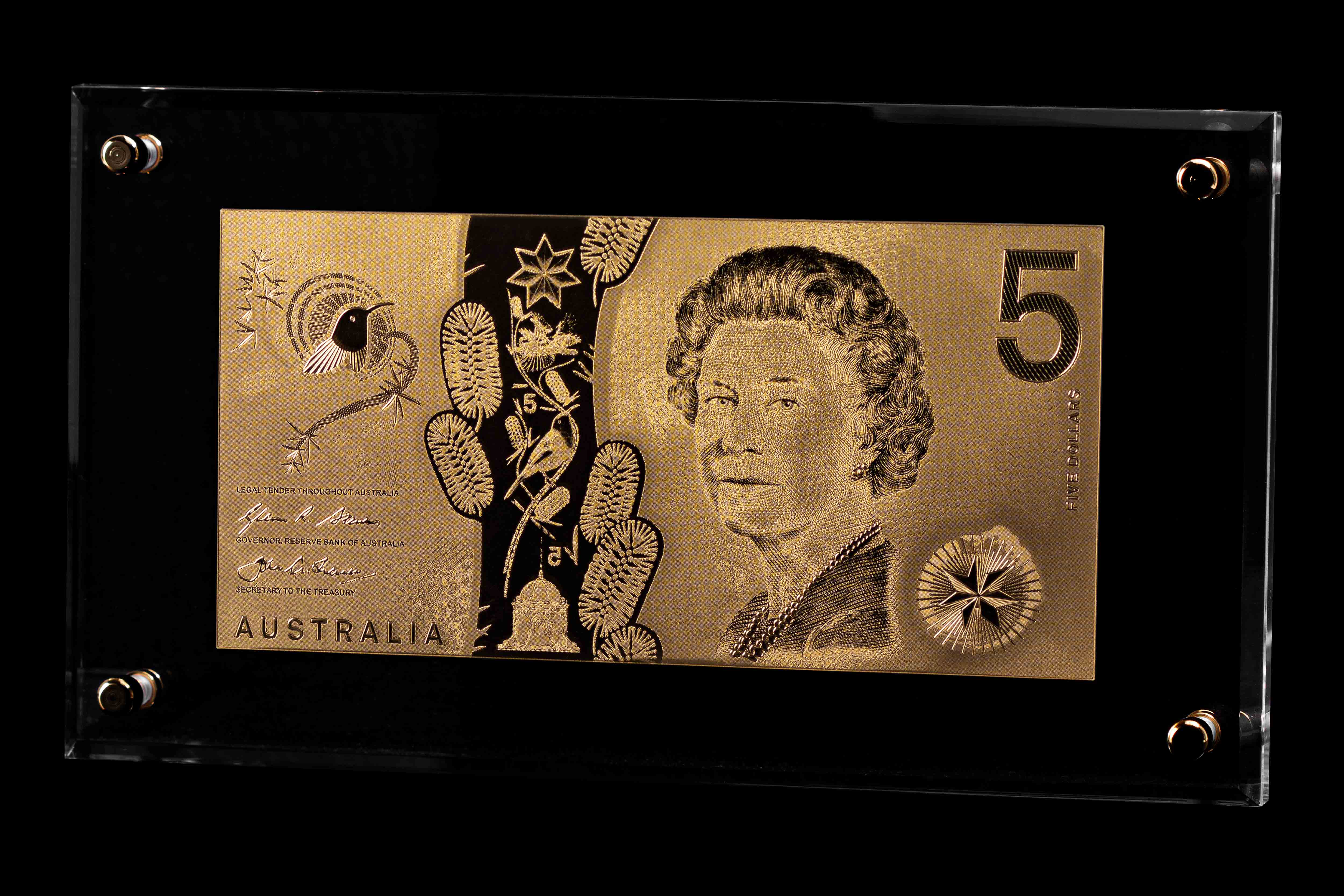24 Carat Gold Australian $5 Banknote – Astley & Parkes