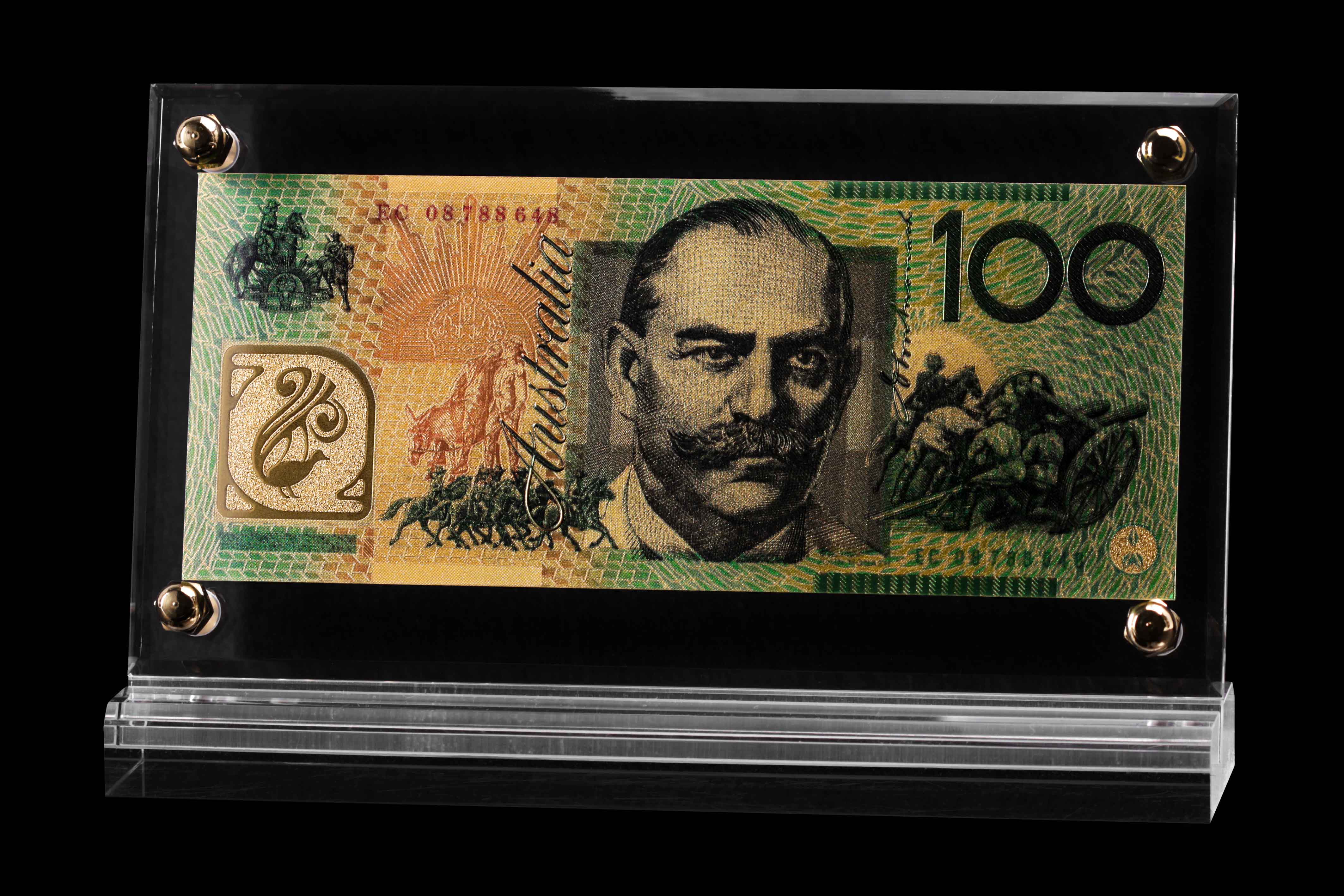 24 Carat Gold Australian $100 Banknote – Astley & Parkes